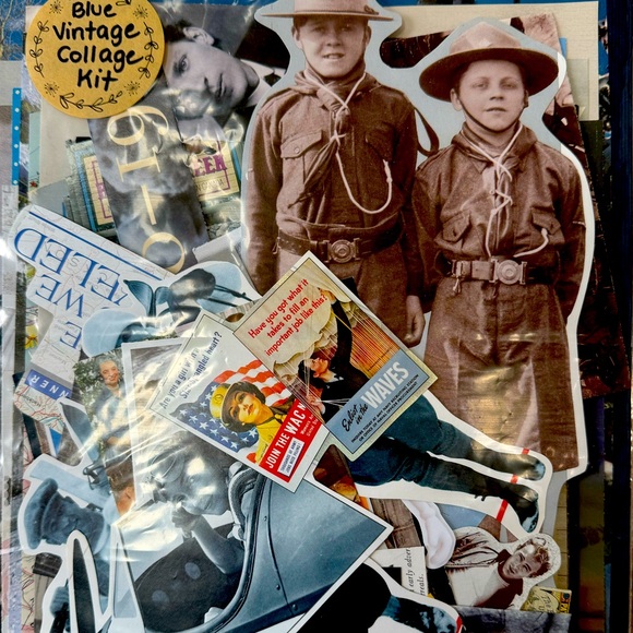 Office | Vintage Collage Kit Blue Edition 1 | Poshmark